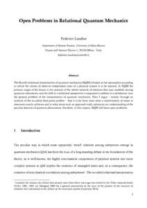 Open Problems in Relational Quantum Mechanics - PhilSci-Archive